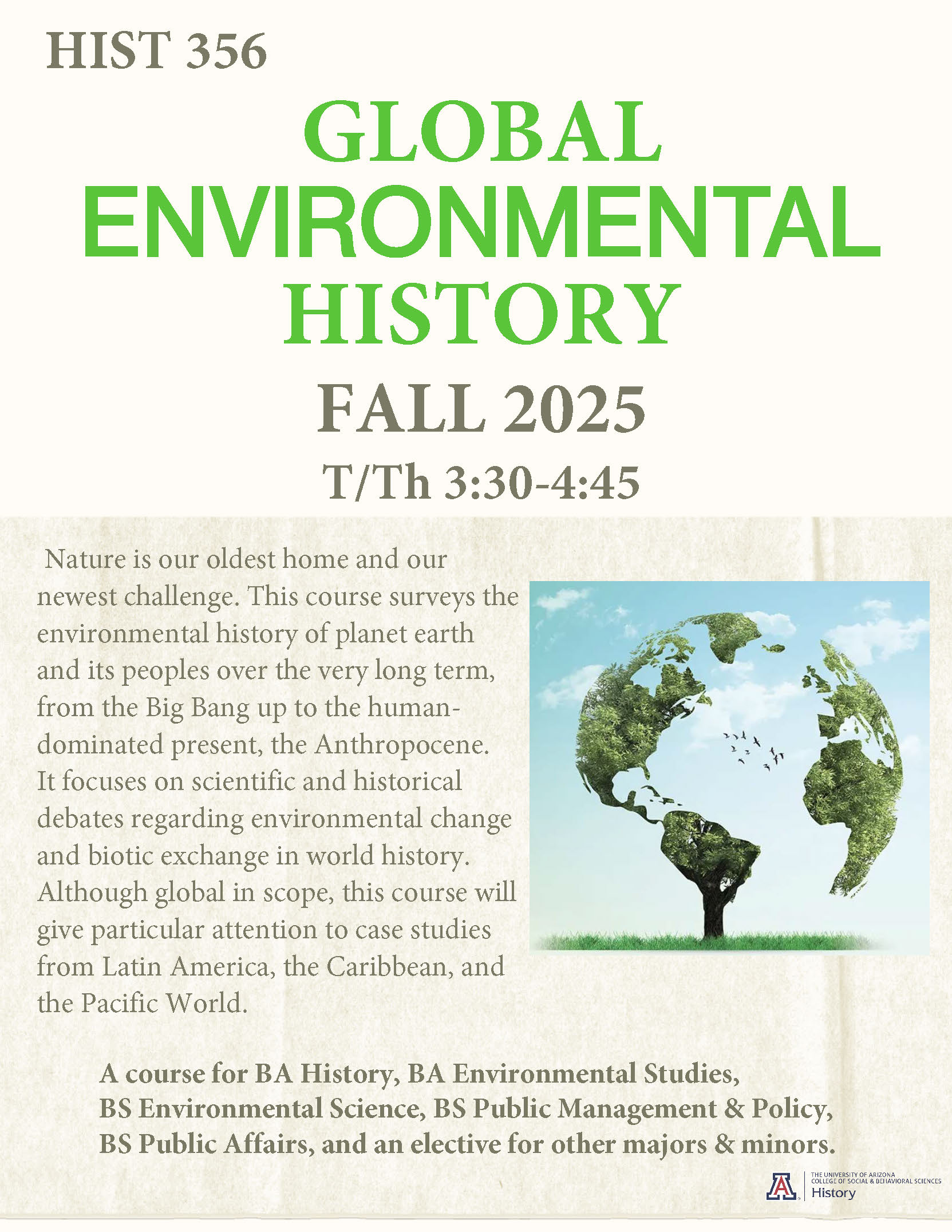 HIST 356 Global Environmental History FALL 2025 | History